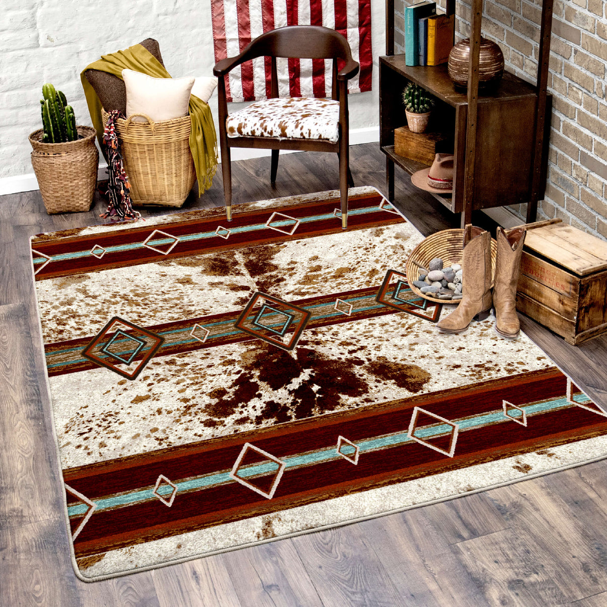 Fire Hide - True Western Rug – Cody and Sioux